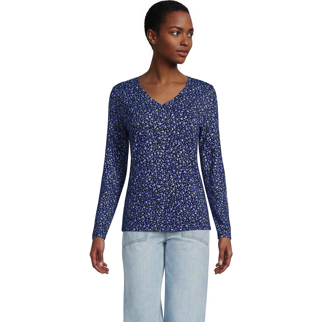 LANDS' END Lands' End Tall Supima Cotton Long Sleeve V-Neck T-Shirt